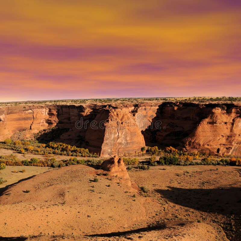 Surrounding Hills and Valley Canyon De Chelly Arizona Stock Image ...