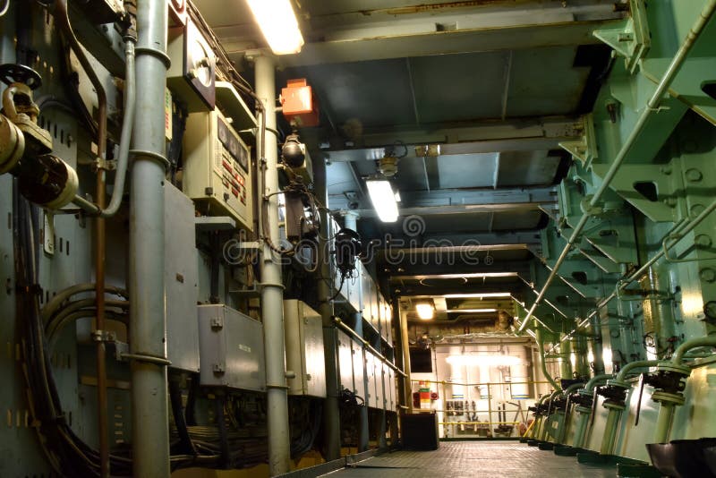 Surrounding of Main Engine Emergency Control Stock Image - Image of ...