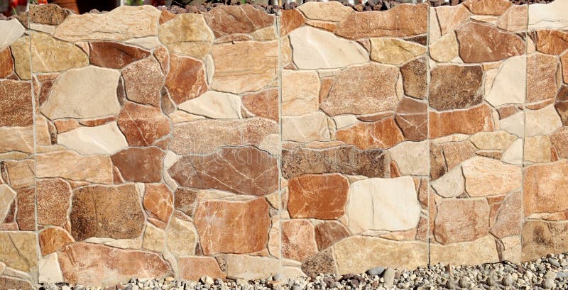 Stoneware Cladding Wall with Stone Effect. Stock Image - Image of solid ...