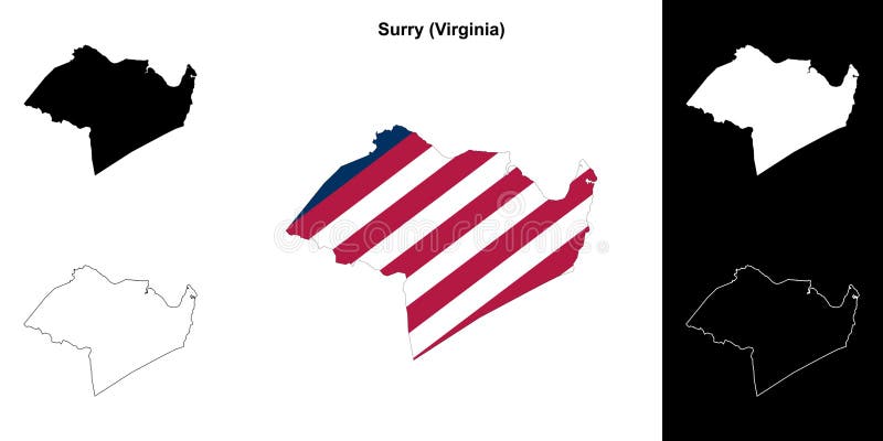 Surry outline map stock illustration. Illustration of area - 324169599