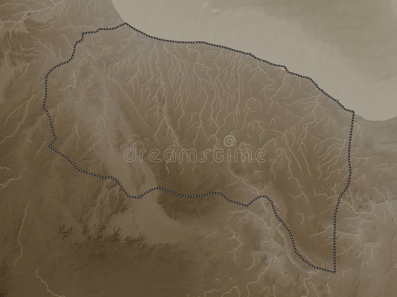 Surt, Libya. Sepia. No Legend Stock Illustration - Illustration of ...