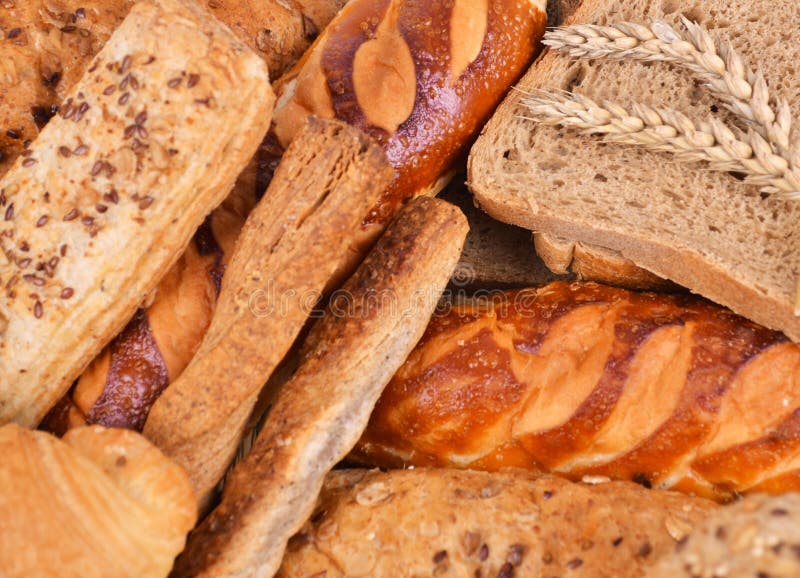 Surtido De Pan Cocido Al Horno Imagen de archivo - Imagen de germen ...
