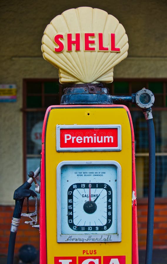 Dispensador Retro Del Combustible Por El Centro De Shell De 20 - 30 ...
