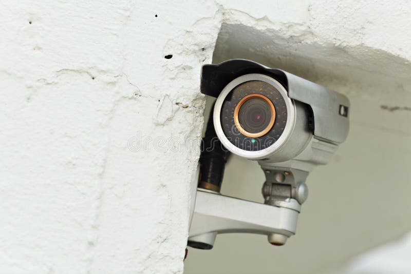 Surveillance camera stock photo. Image of lens, park - 19155424