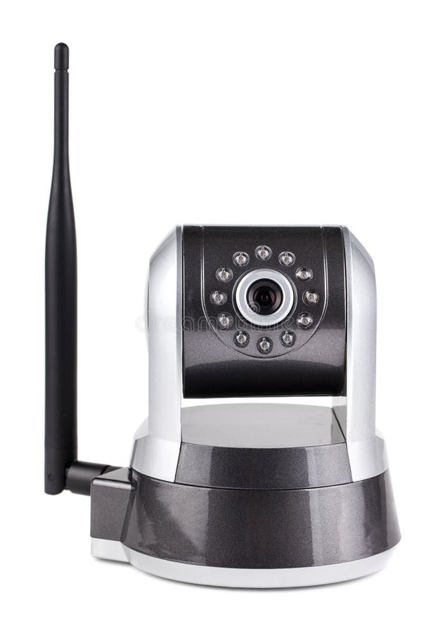 Surveillance Camera with Antenna Stock Photo - Image of private ...