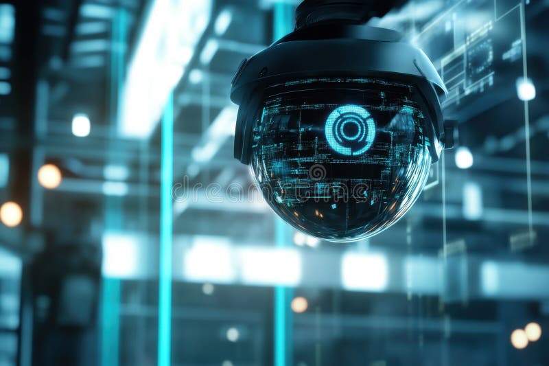 Surveillance Camera Captures Digital Security Technology in a Modern ...