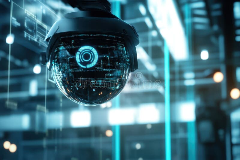Surveillance Camera Captures Digital Security Technology in a Modern ...