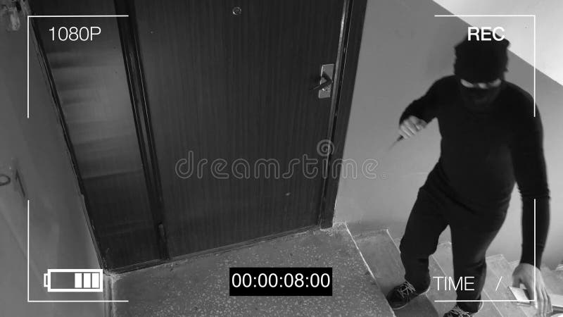 Surveillance Camera Caught the Robber in a Mask Running Off with a Bag ...