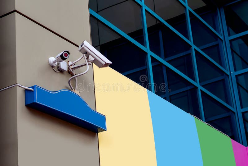 Security Surveillance System at the Entrance To a Modern Office ...