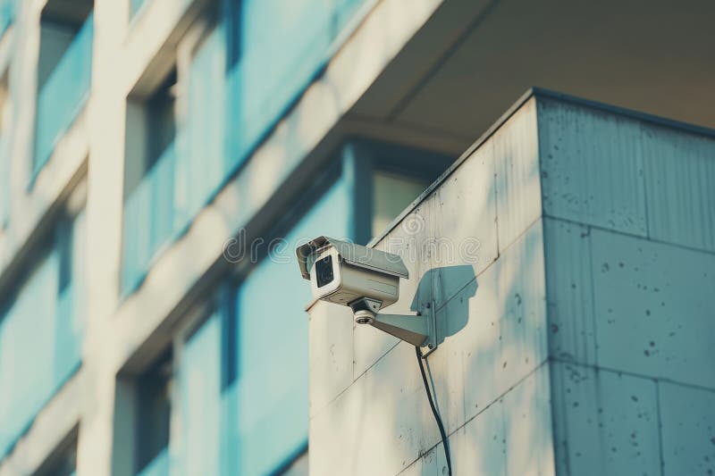 Surveillance Camera on the Facade of a Building Stock Photo - Image of ...