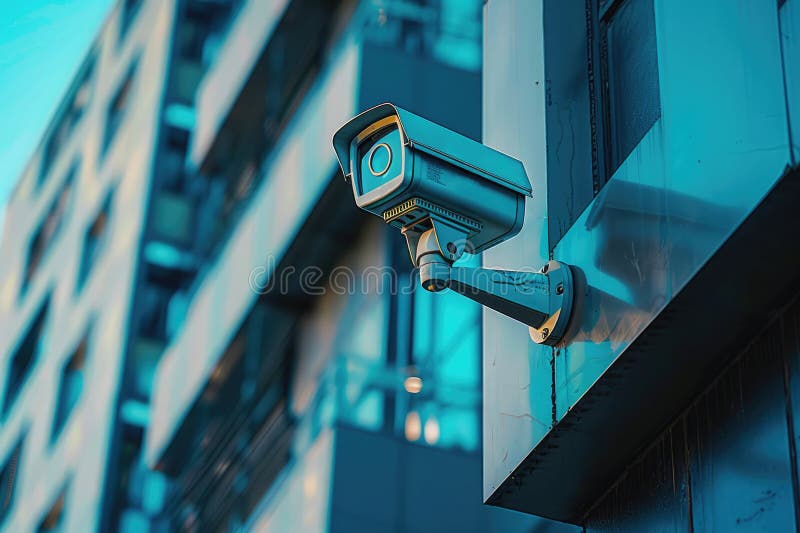Surveillance Camera on the Facade of a Building Stock Photo - Image of ...