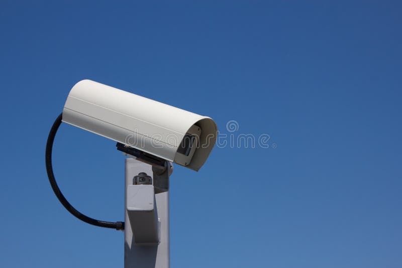Surveillance Camera Facing Right Landscape Stock Photo - Image of ...