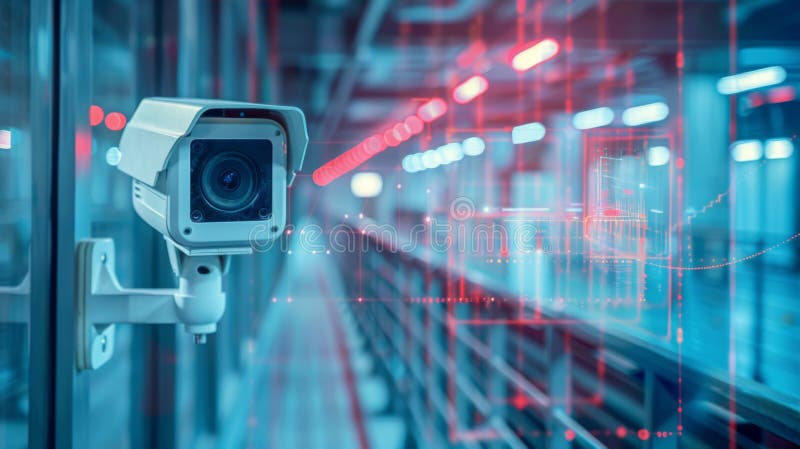 Security Camera Mounted on Building Stock Photo - Image of cctv ...