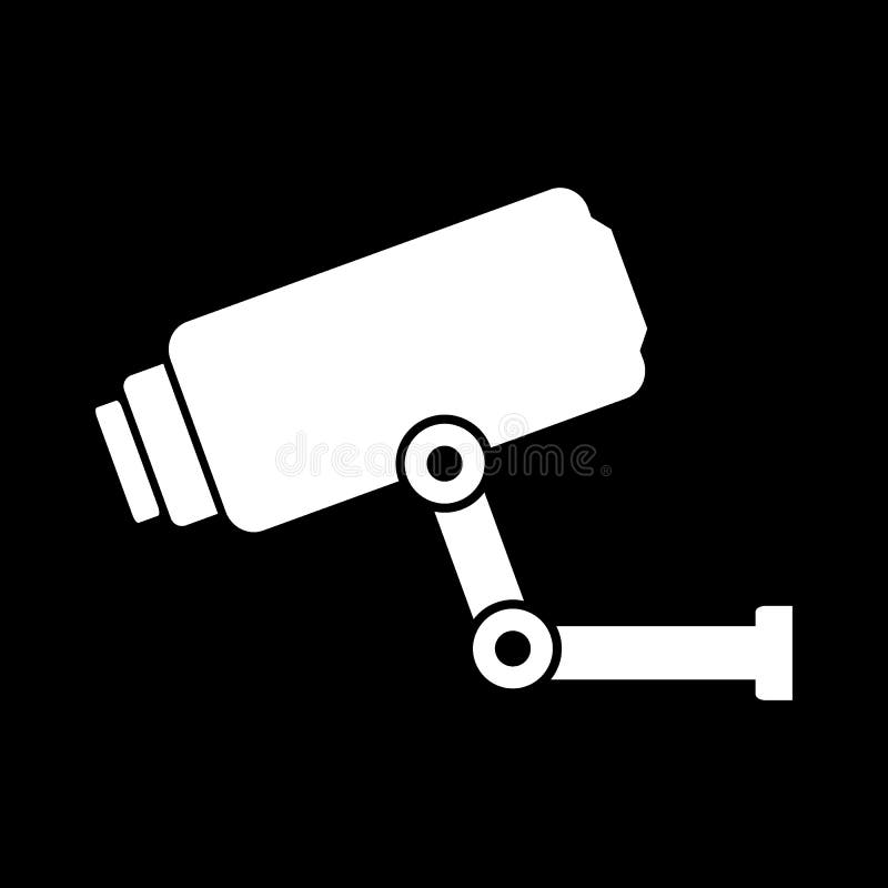 Surveillance camera icon stock illustration. Illustration of black ...