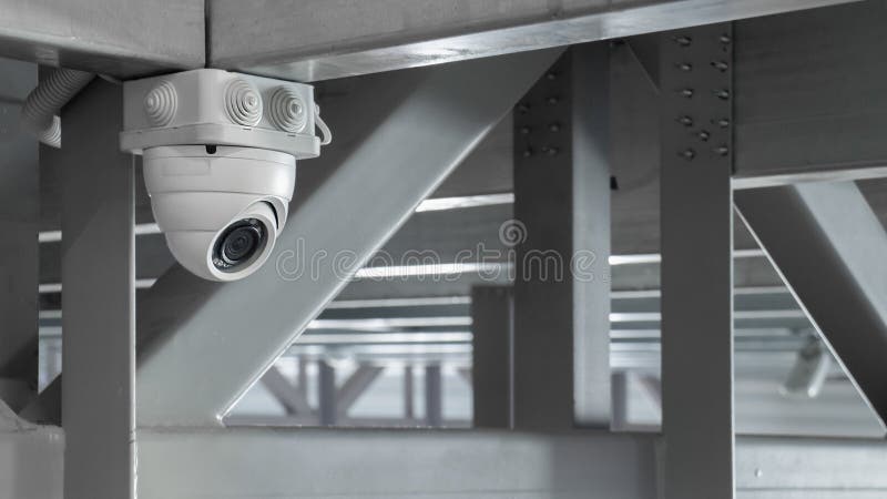 Surveillance Camera in Industrial Premises. Security System Stock Photo - Image of surveillance ...