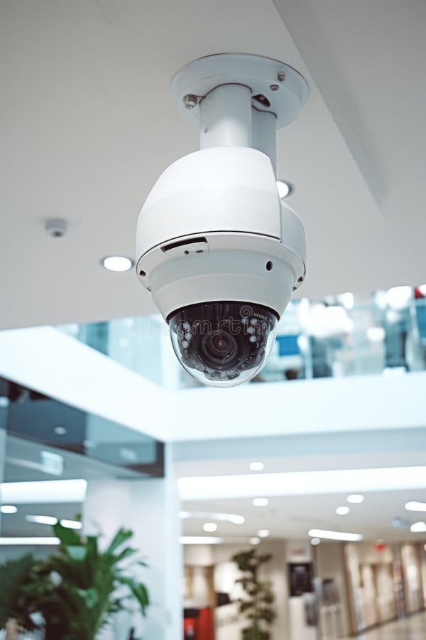 Surveillance Camera Installed on Ceiling, Suitable for Security ...