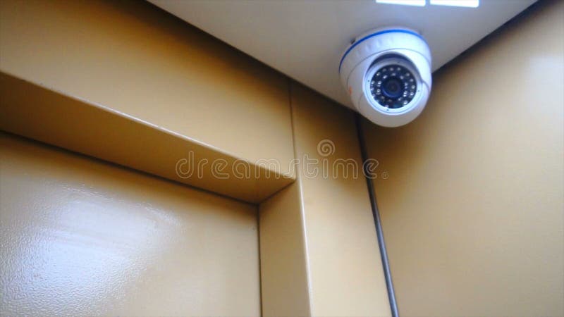 Surveillance Camera Installed in the Elevator Stock Video - Video of ...