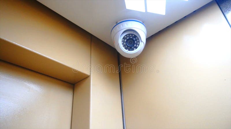 Surveillance Camera Installed in the Elevator Stock Video - Video of ...