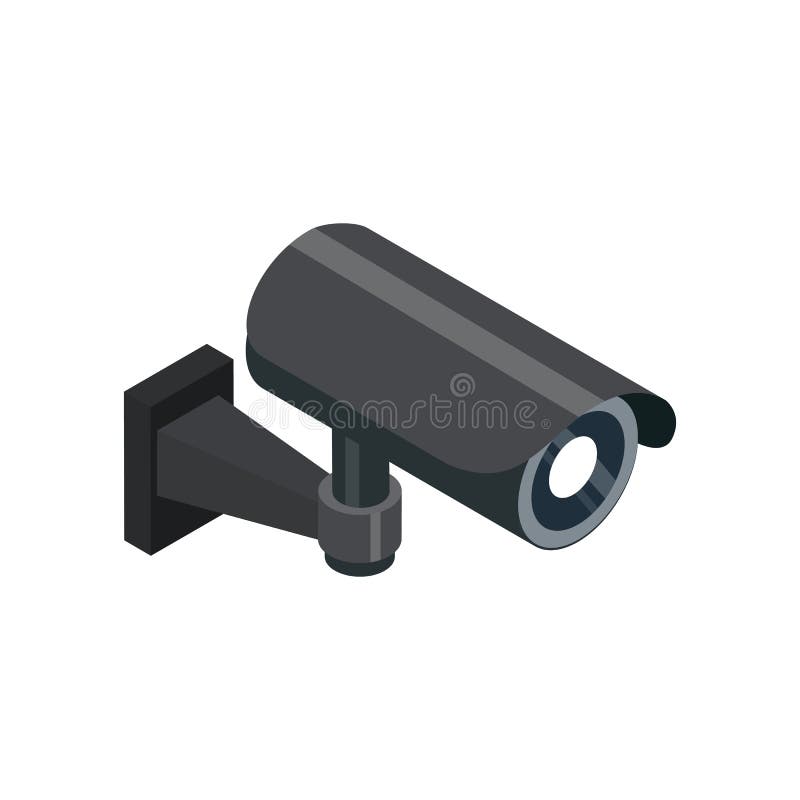 Surveillance Camera Isometric 3D Icon Stock Illustration - Illustration ...