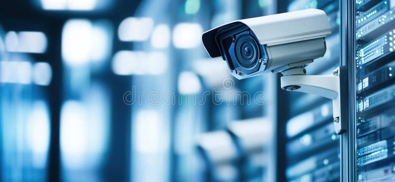 Surveillance Camera Monitoring Data Center Security Systems with Server ...