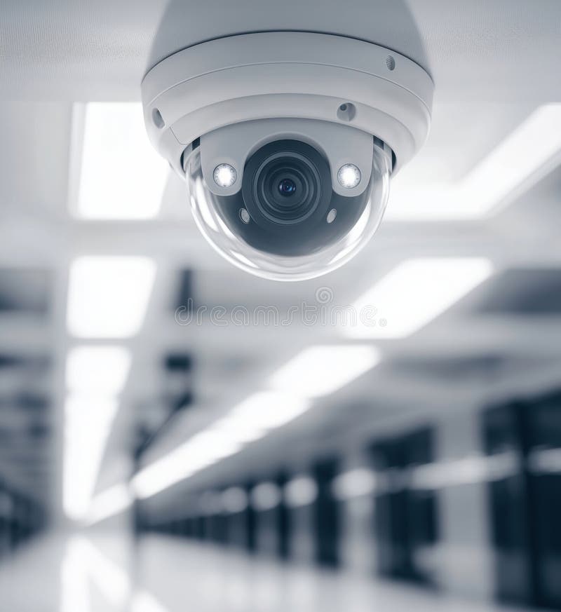 Surveillance Camera Monitoring Security in Modern Interior Space with ...