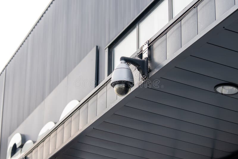 Surveillance Camera Observing Modern Architecture in an Urban Setting ...