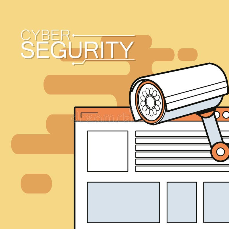 Cyber security emblem stock vector. Illustration of design - 119843493