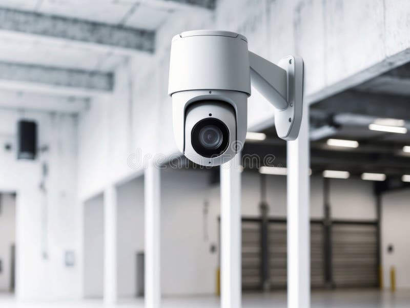 Surveillance Camera Overlooking Warehouse Loading Dock. Stock Image ...