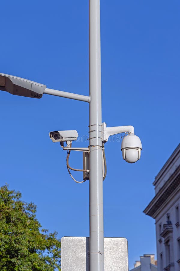 Surveillance Camera Pole stock photo. Image of equipment - 304110780