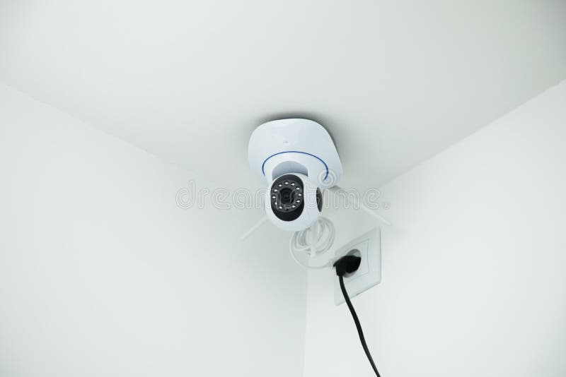 Surveillance Camera in the Room Stock Image - Image of building ...