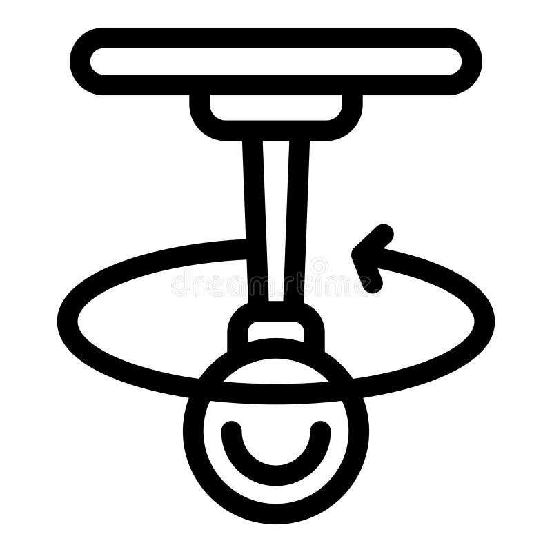 Surveillance Camera Rotating and Recording Icon Vector Outline Stock ...