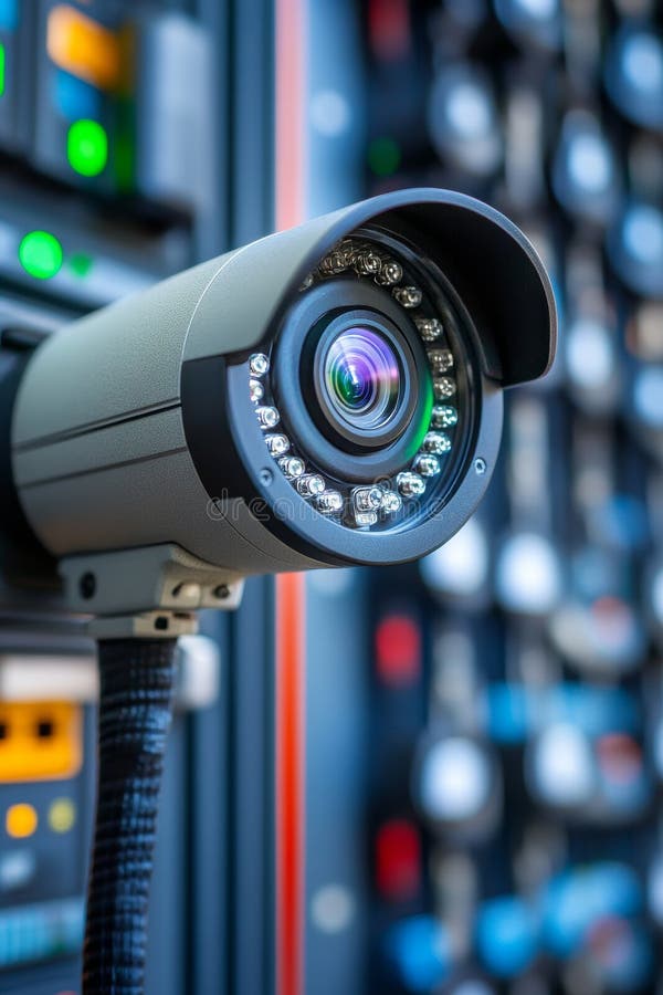 Surveillance Camera Safeguarding Data Center Infrastructure, Network ...