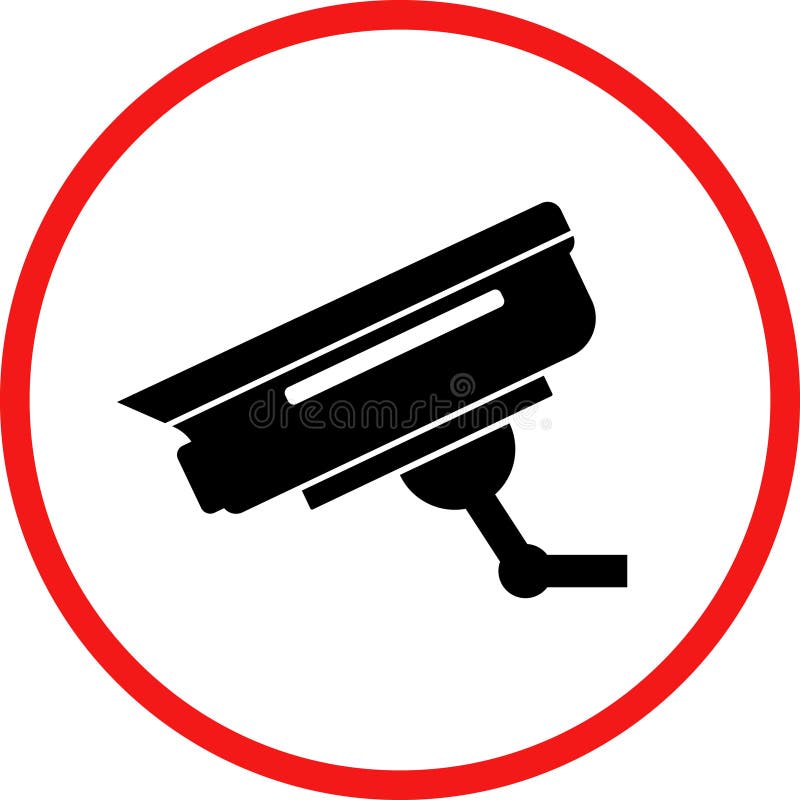 Surveillance Camera Sign Icon or Logo. Surveillance CCTV Camera Vector ...
