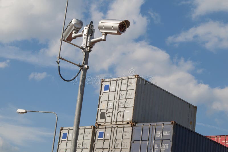 Surveillance camera stock image. Image of stack, goods - 97998327