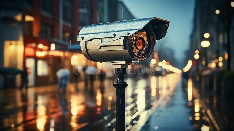 Surveillance camera stock illustration. Illustration of reflection ...