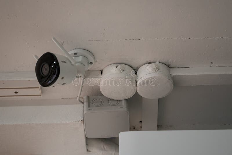 Surveillance Camera System Mounted on Ceiling with Acoustic Sensors ...