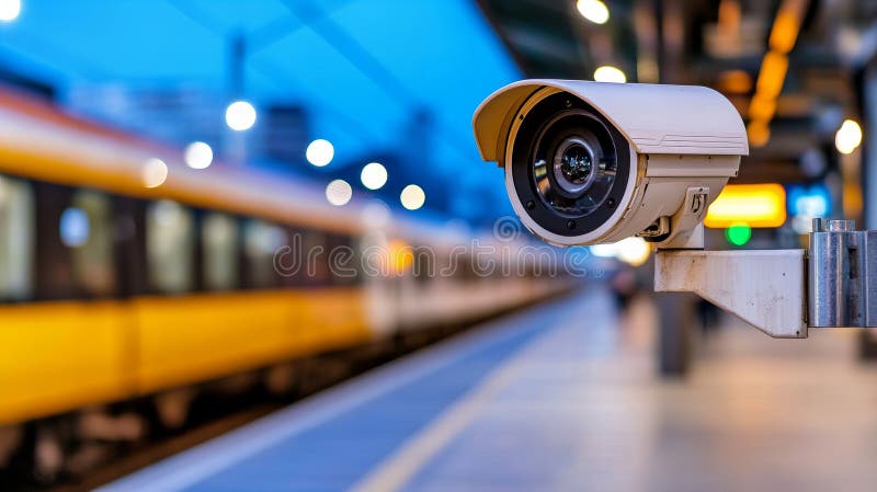Surveillance Camera at Train Station Captures Blurred Motion of ...