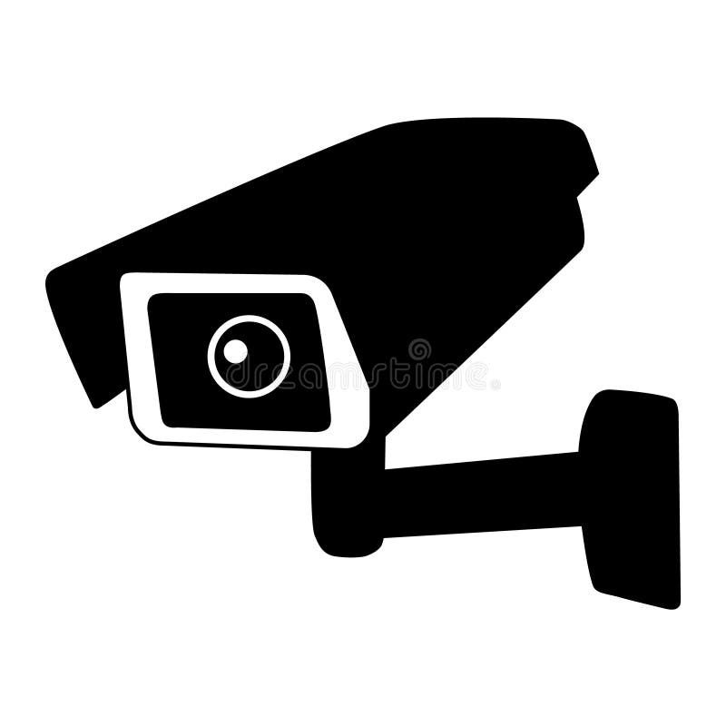 Surveillance Camera Vector Icon Stock Vector - Illustration of control ...