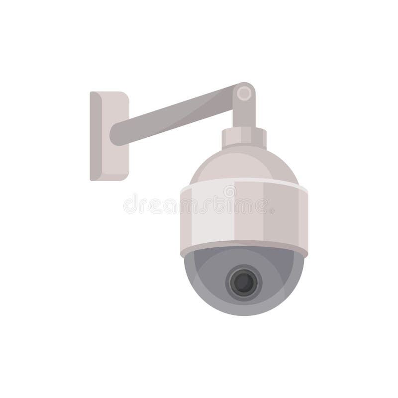 Surveillance Camera Outdoors and Indoors. Video Monitoring Stock Vector ...