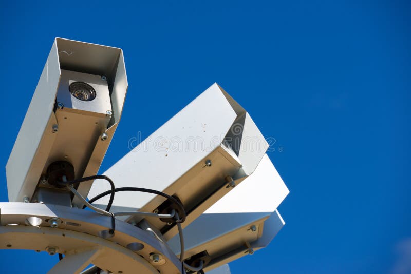 Surveillance camera view stock image. Image of detail - 218417637
