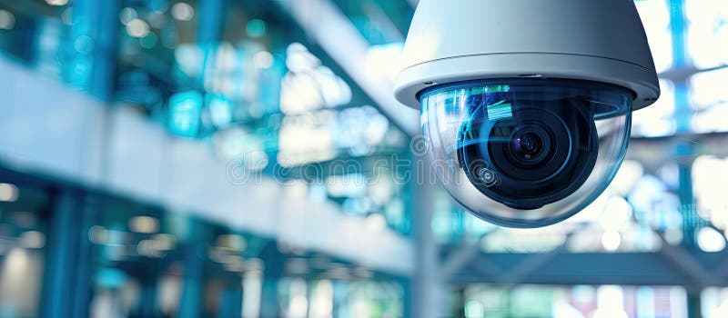 A Surveillance Camera on a Wall of a Building Stock Photo - Image of ...