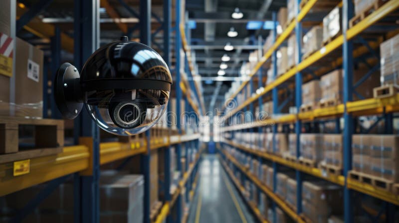 The Surveillance Camera in Warehouse.AI Generated Image Stock Photo ...