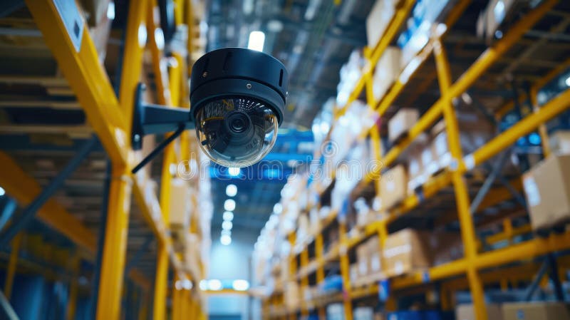 The Surveillance Camera in Warehouse.AI Generated Image Stock Photo ...