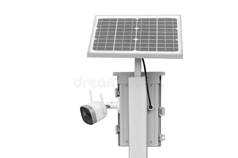 Surveillance Cameras and Solar Panel Electrical Power Supplies Stock ...