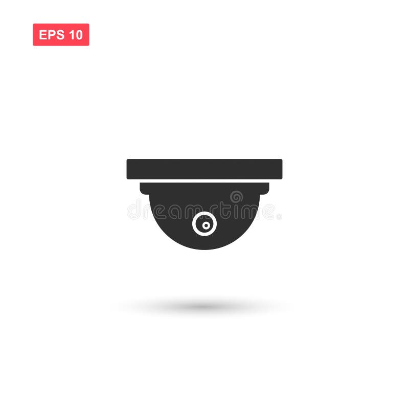 Dome Camera Icon. CCTV, Security Ceiling Video Camera, Surveillance ...