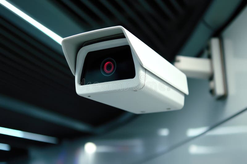 Surveillance Equipment for Home Security System. Stock Illustration ...