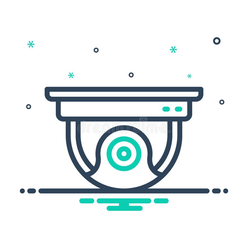 Mix Icon for Surveillance, Observation and Vigilance Stock Vector ...