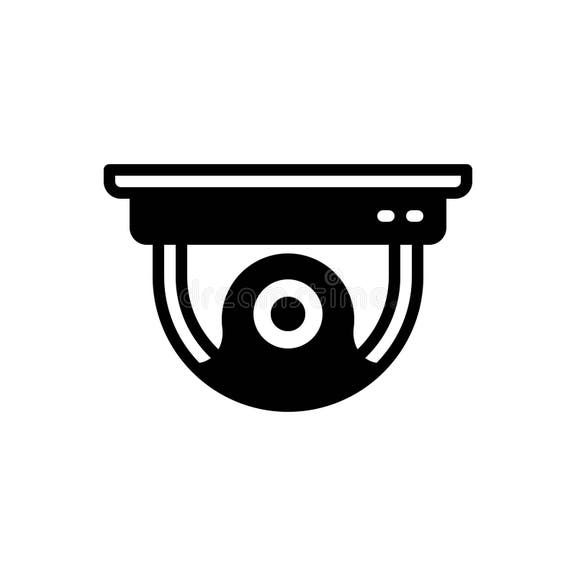 Black Solid Icon for Surveillance, Observation and Vigilance Stock ...