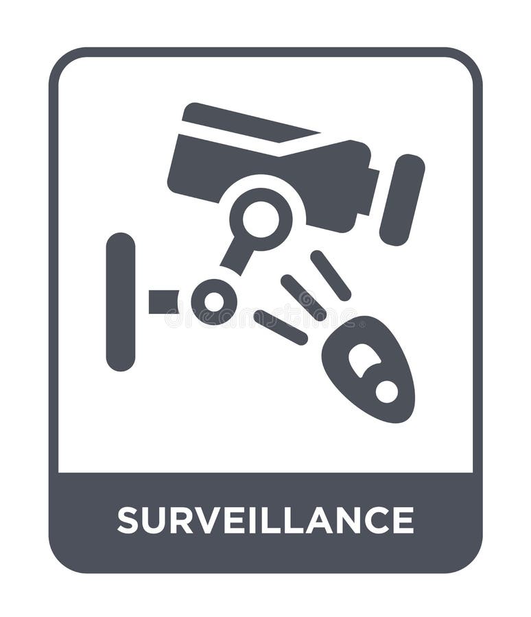 Surveillance Icon in Trendy Design Style. Surveillance Icon Isolated on ...