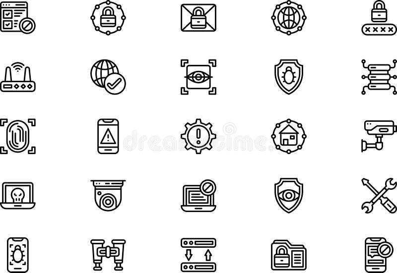 Surveillance Icons Collection is a Vector Illustration with Editable ...